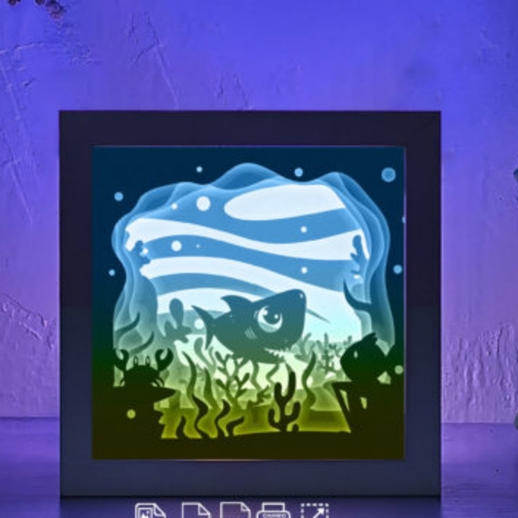 Lolliposh Boutique | Art | Free Shipping 3d Handmade Illuminated 8x8 ...